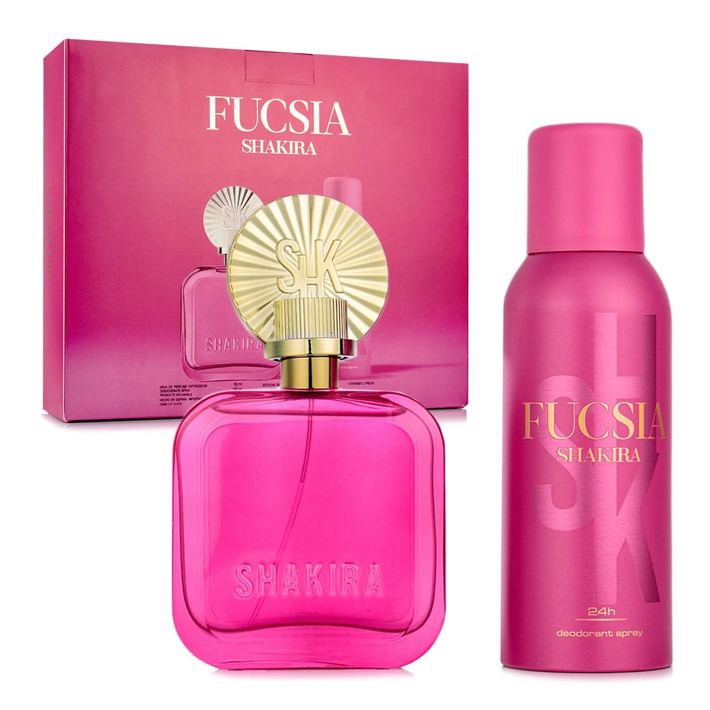 SET - Fucsia by Shakira for women Eau De Parfum Spray 80 ml